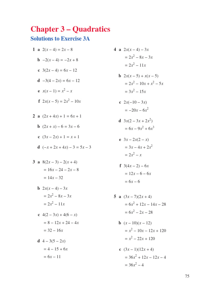 Chapter 3 Quadratics | PDF