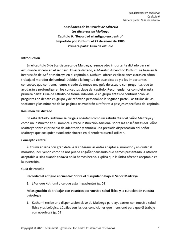 Maitreya-Capitulo-6-1 | PDF