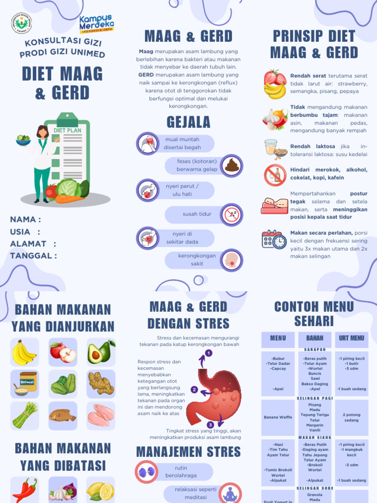 Leaflet Maag & GERD - Kelompok F | PDF