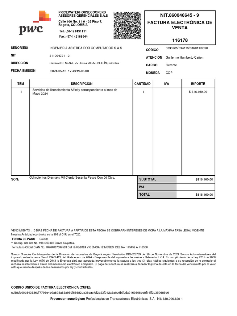 Ce 11801 Ca 09310 PWC Mayo Margelis | PDF | Business | Economias