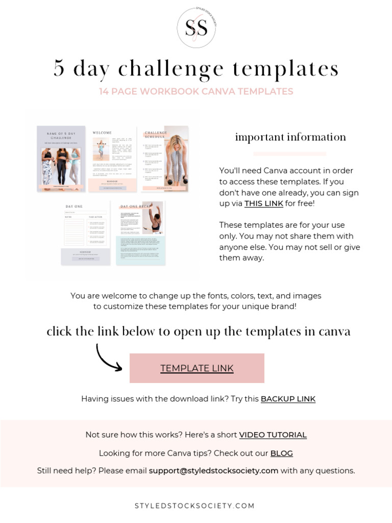 5-Day Canva Challenge Templates | PDF