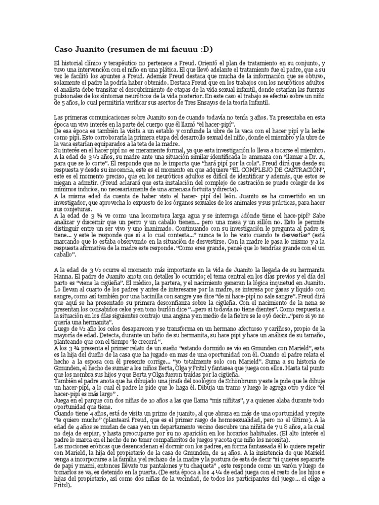 Caso Juanito | PDF | Jacques Lacan | Neurosis