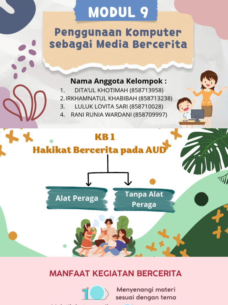 MODUL 9 (Penggunaan Komputer Sebagai Media Bercerita) - Compressed | PDF
