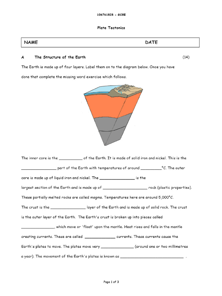 Plate Tectonics Assessment | PDF