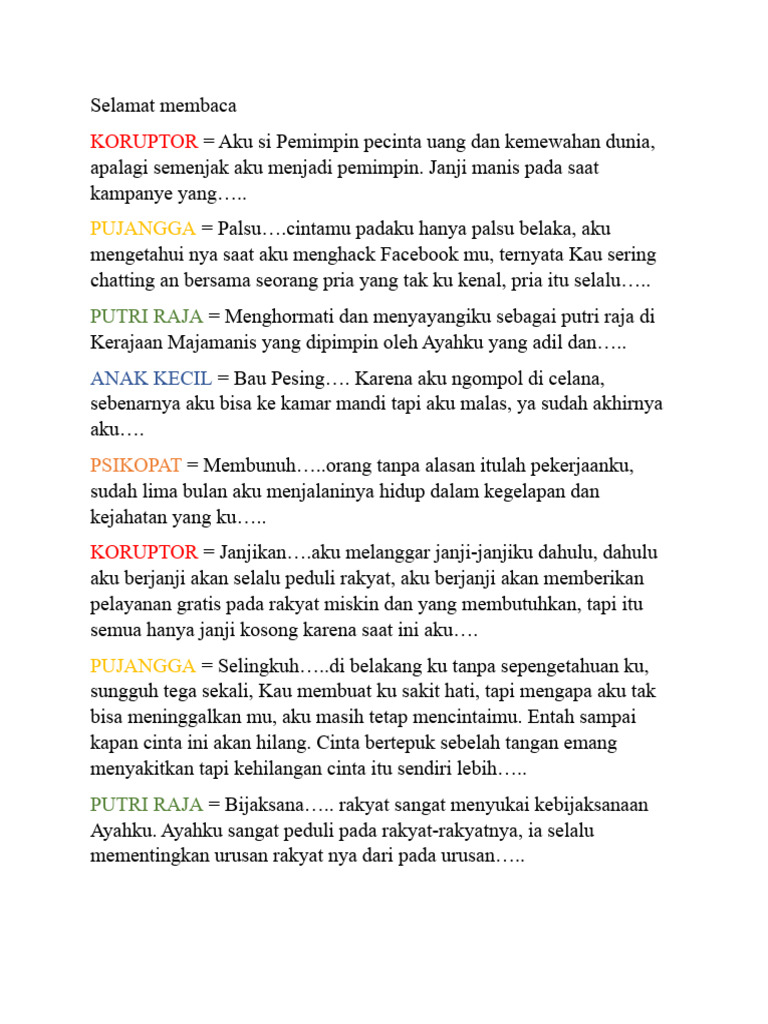 Puisi berantai 5 orang | PDF