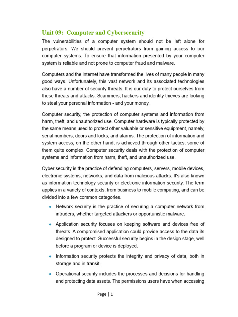 Computer and Cybersecurity Essentials | PDF | Security | Computer Security