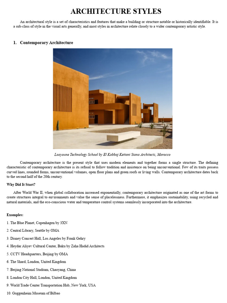 Architecture Styles | Download Free PDF | Gothic Architecture | Art Deco