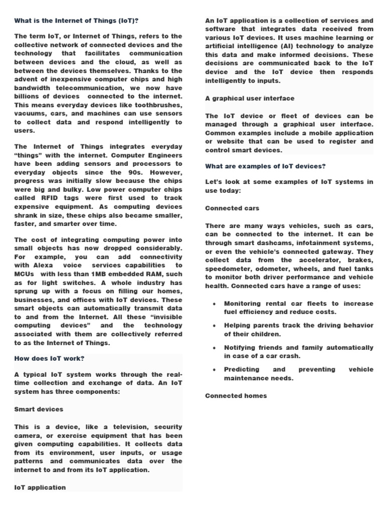What Is The Internet of Things | PDF | Internet Of Things | Cloud Computing What Is The Internet of Things | PDF | Internet Of Things | Cloud Computing