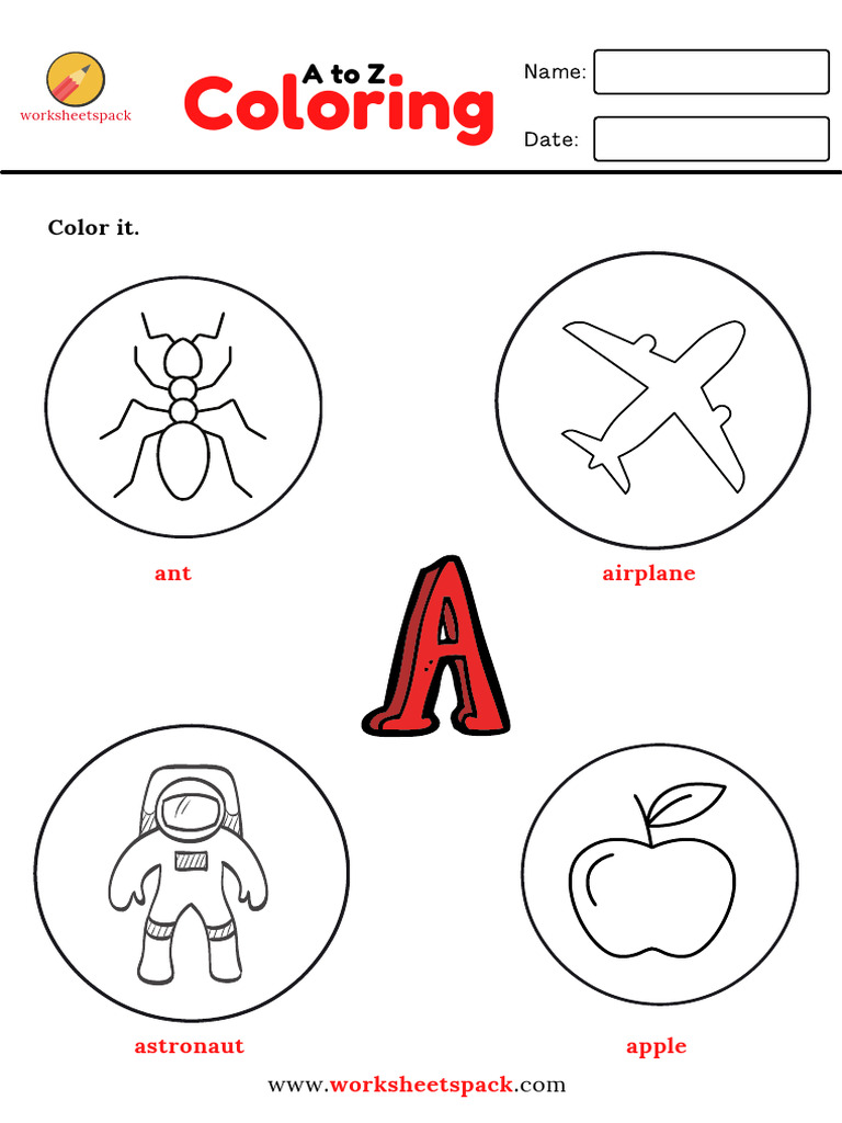 A To Z Beginning Sounds Coloring Pages | PDF