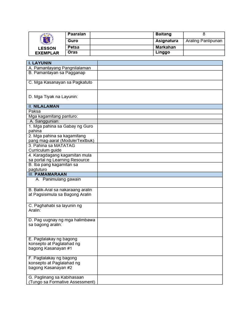 Lesson Exemplar Format | PDF