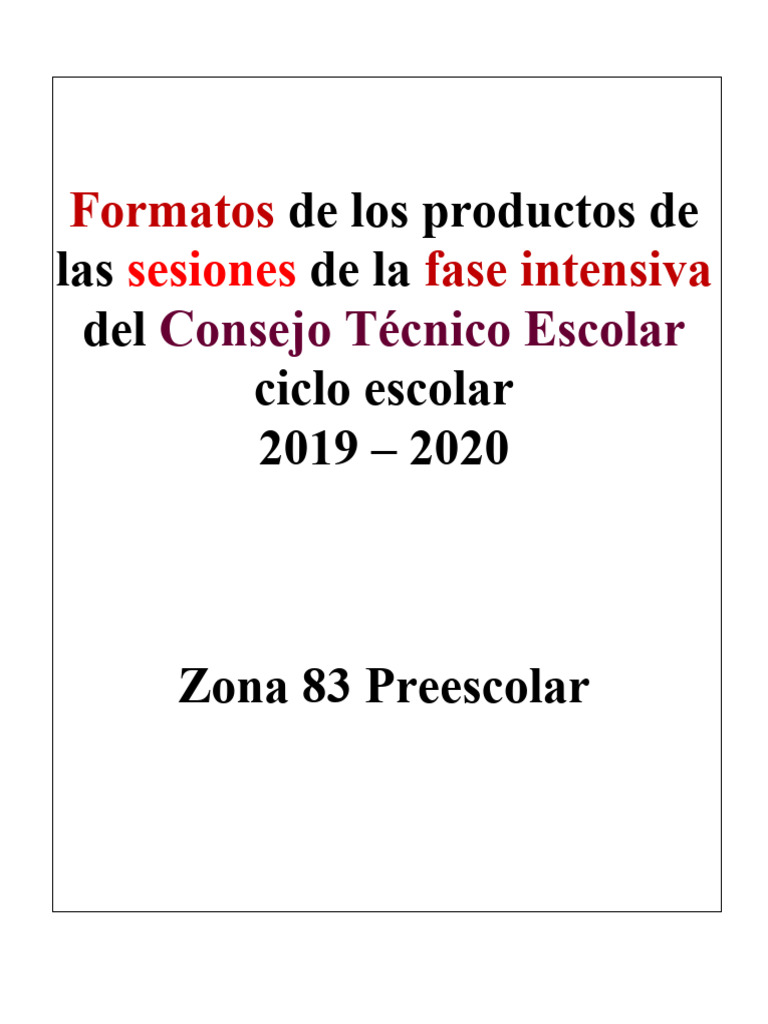 FORMATOS DE PRODUCTOS CTE | PDF | Escuelas | Maestros