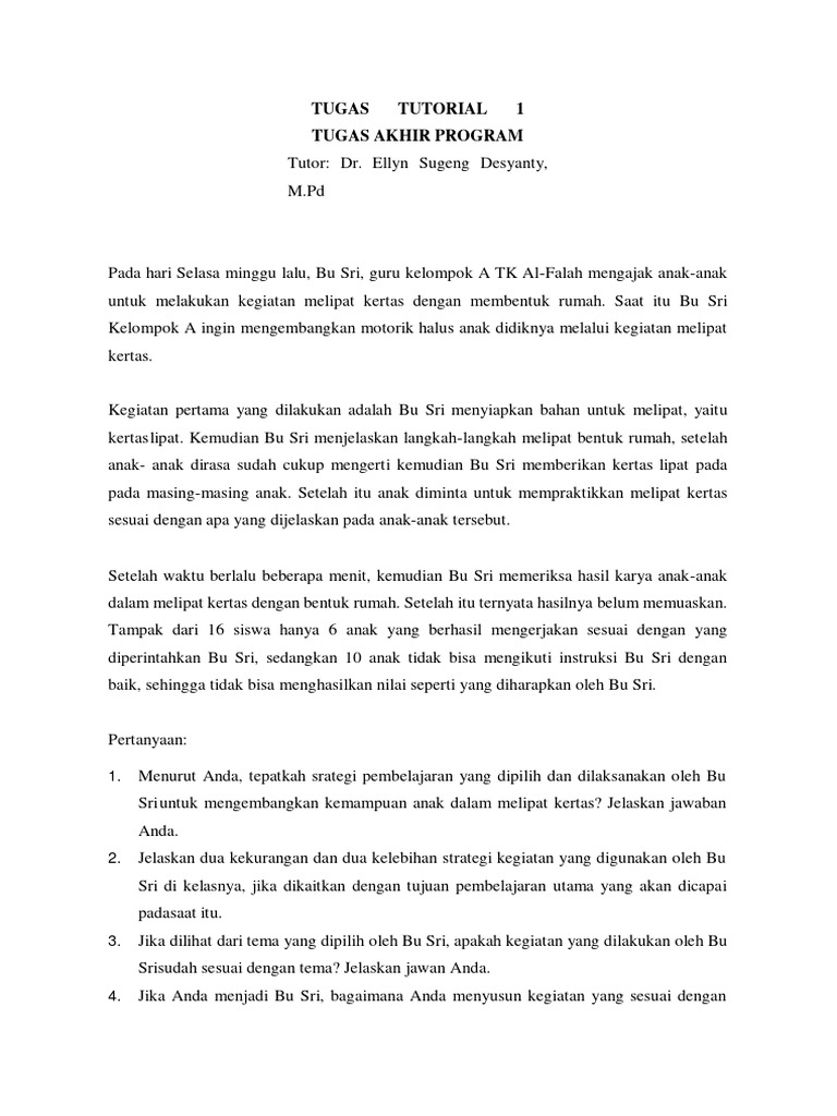 Tugas Tutorial 1 - Tap - Mariyatul C - 858870985 | PDF