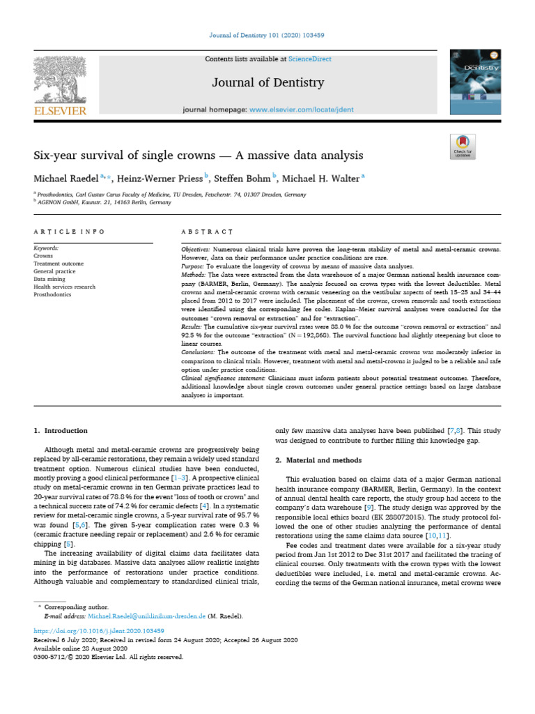 Raedel 2020 | PDF | Clinical Trial | Data Analysis