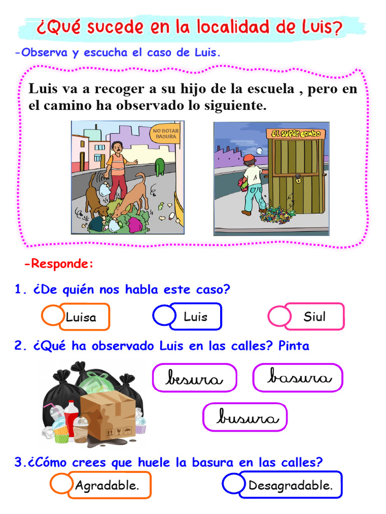 Ficha Que Sucede en La Localidad de Luis Maestra Janet | PDF | Ciencias ...