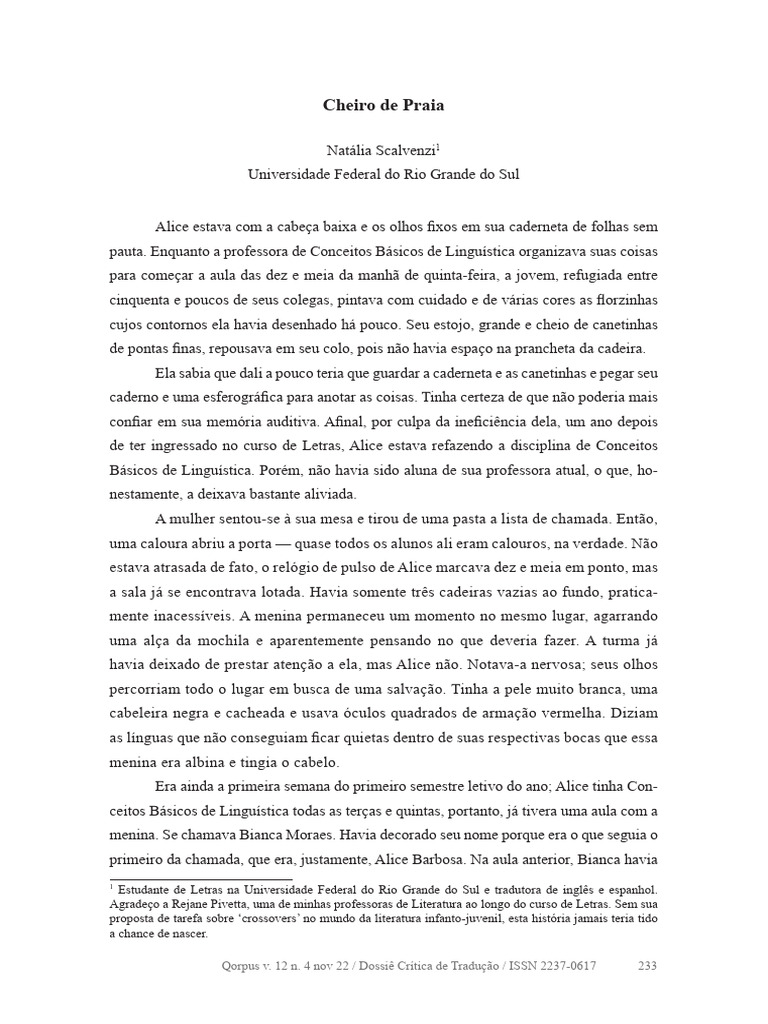 Qorpus v12 n4 Natália Scalvenzi | PDF | Alice no País das Maravilhas | Verdade