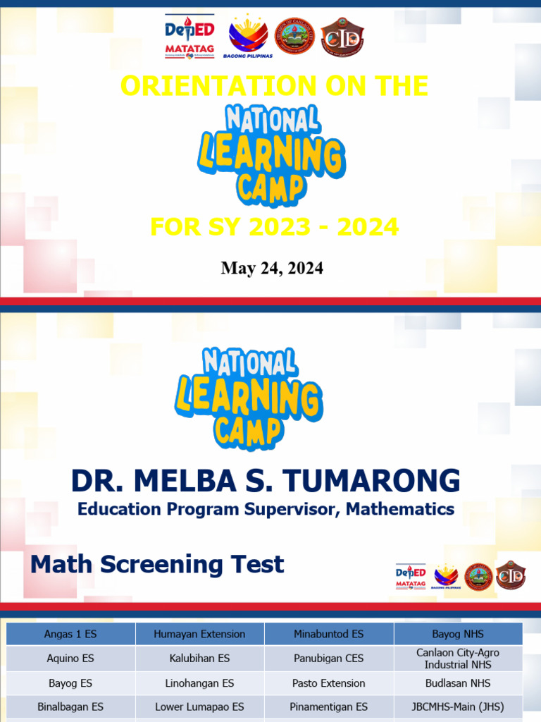 NLC 2024 Orientation For Ro Sdo Canlaon | PDF | Teachers | Literacy