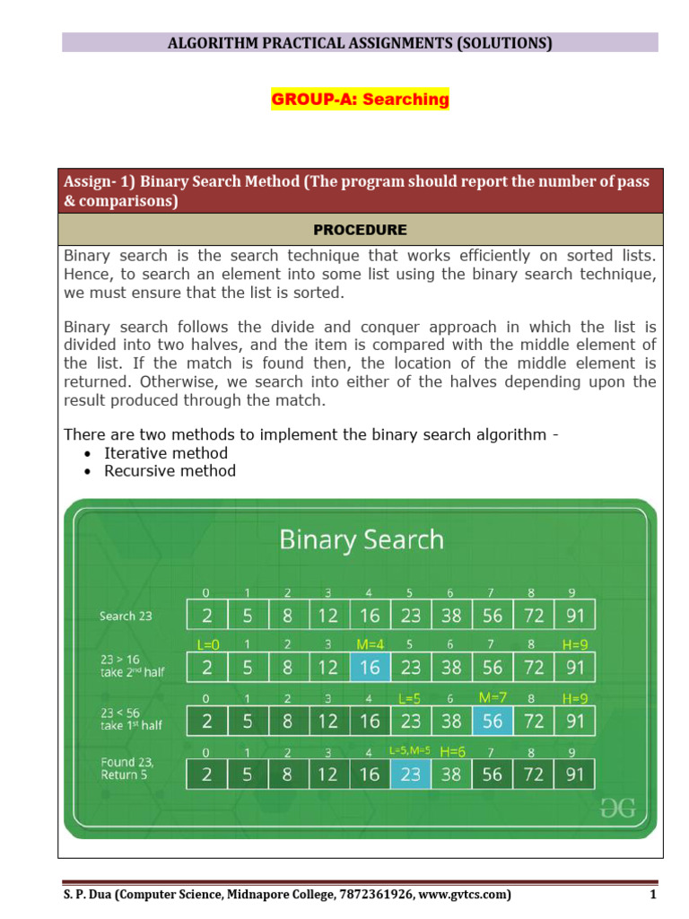 Binary Search Algorithm Solutions | PDF | Computing | Mathematical Logic