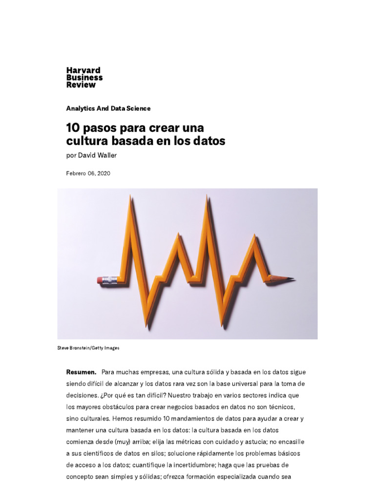10 Steps To Creating A Data-Driven Culture | PDF | Business | Estadísticas