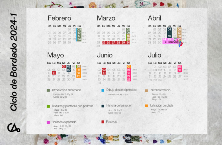 Calendario Bordado | PDF