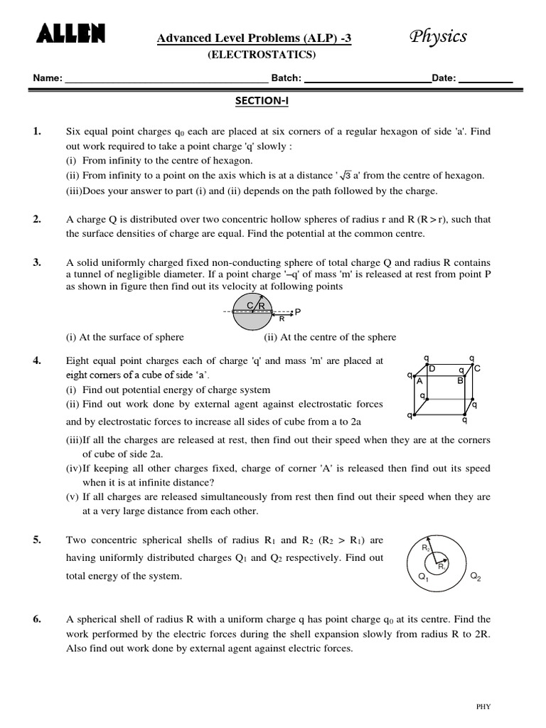 Electrostatics __ALP3 | PDF | Electrostatics | Electric Field