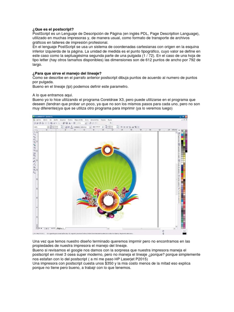 Que Es El Postscript | PDF | Tecnología de medios | Diseño gráfico