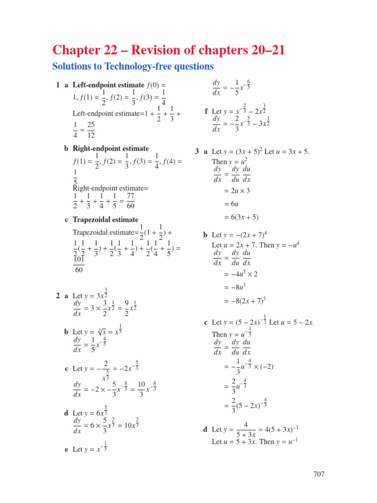 Cambridge Methods 1/2 - Chapter 22 Revision of Chapters 20 and 21 | PDF