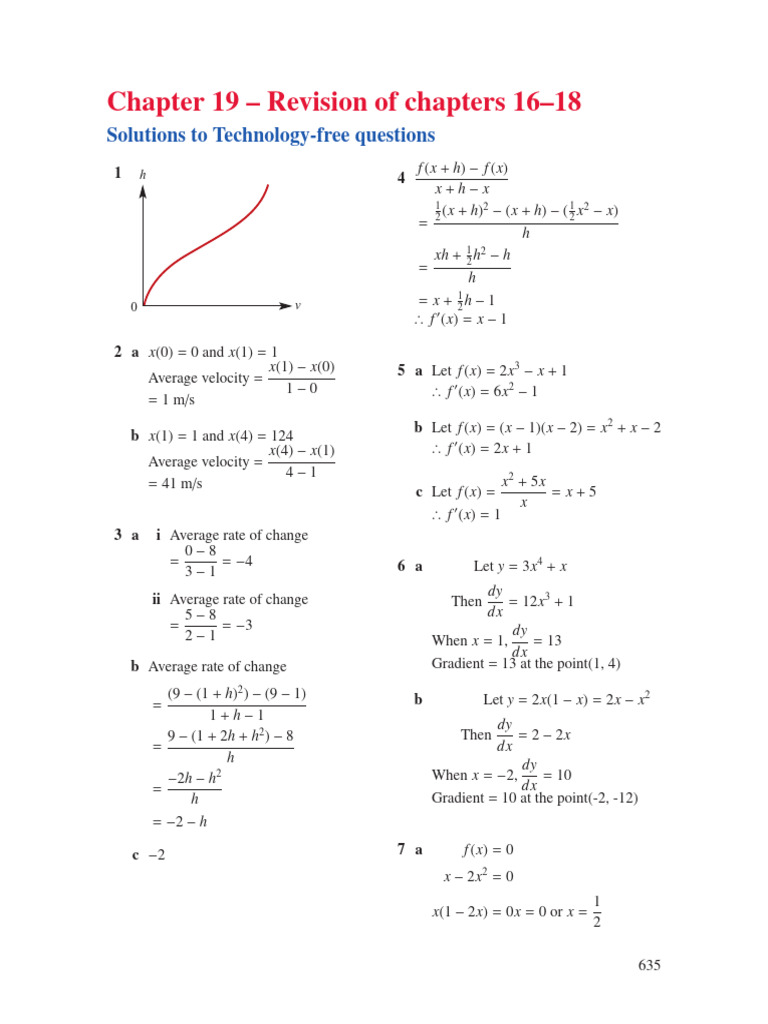 Calculus Solutions and Derivatives | PDF | Area | Equations