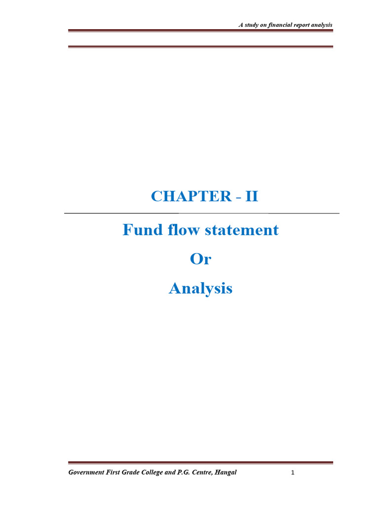 Fund Flow Statement Analysis Guide | PDF | Cash Flow Statement ...