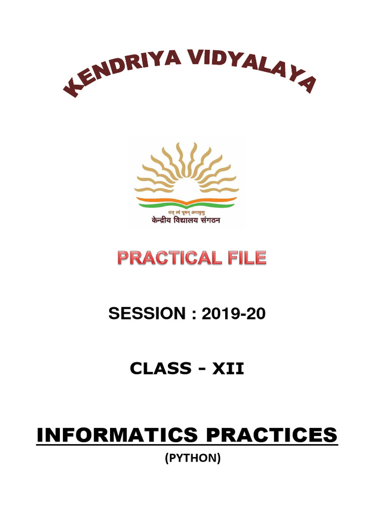 XII-IP Practical File 1-16 2022-23 | PDF | Computer Programming