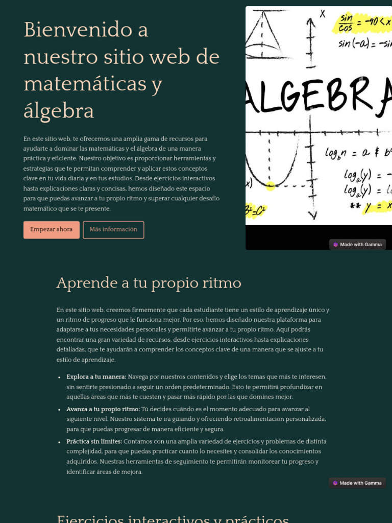 Matematicas y Algebra en Accion | PDF | Aprendizaje | Matemáticas