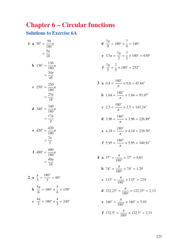 Cambridge Methods 3&4_Chapter 6 - Circular Functions - solutions | PDF ...