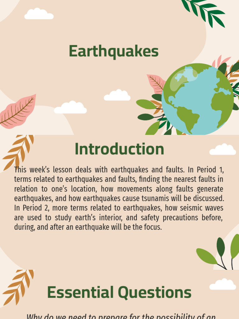Earthquake Preparedness Lesson | PDF | Earthquakes | Seismology