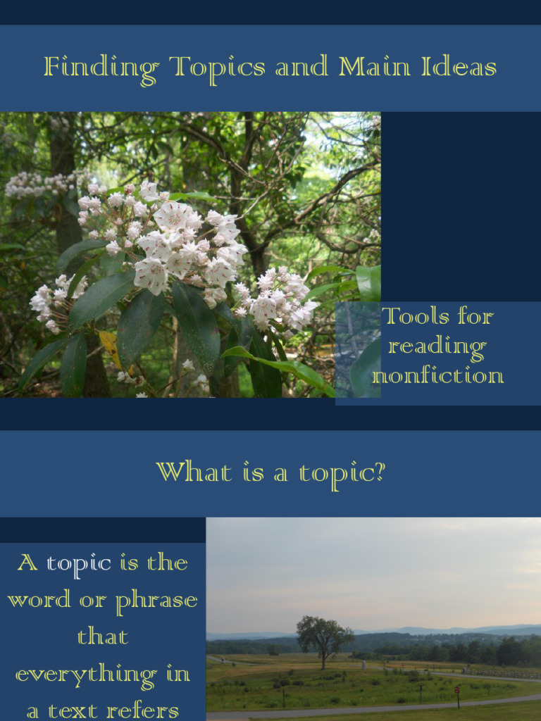 Finding Topics and Main Ideas | Download Free PDF | Frog | Shrimp