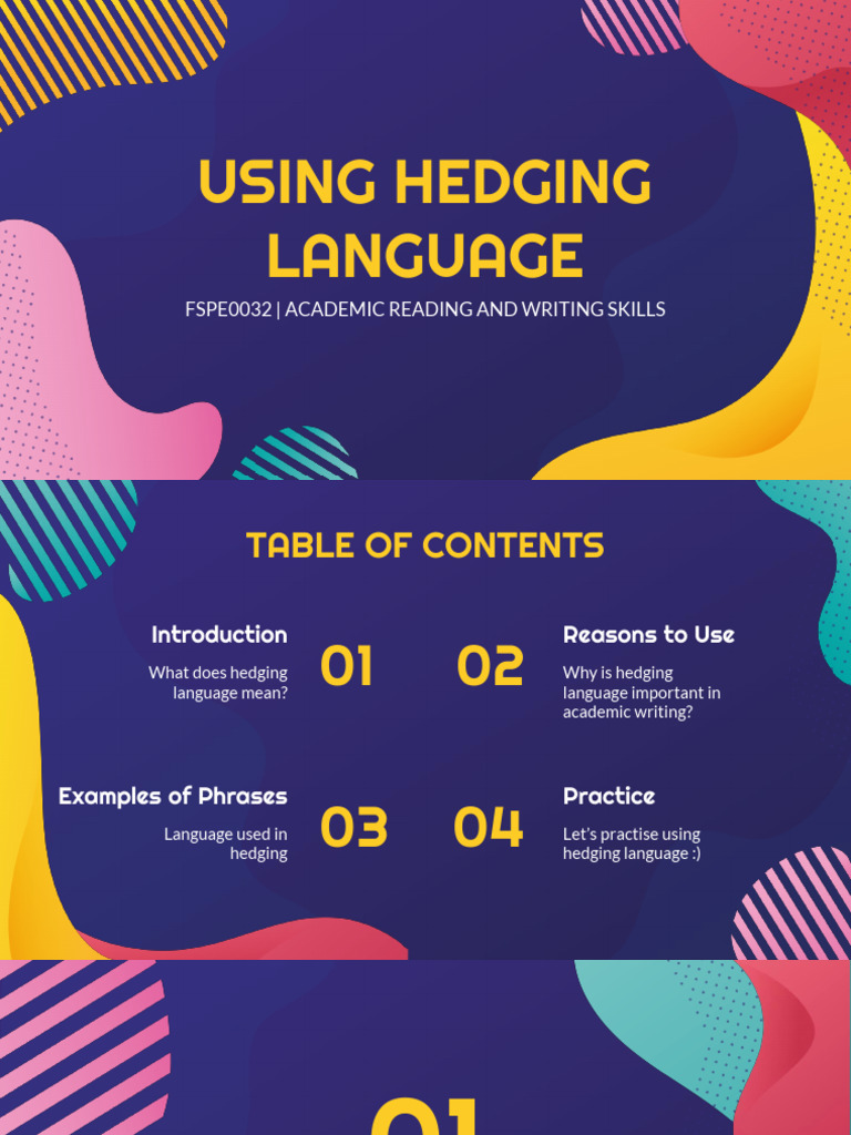 Using Hedging Language | Download Free PDF | Verb | Vocabulary