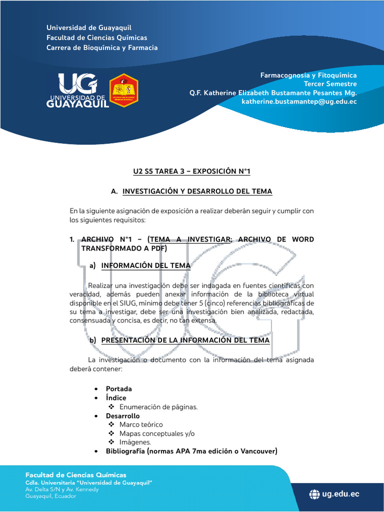 U2 S5 Tarea 3 - Exposición N°1 | PDF