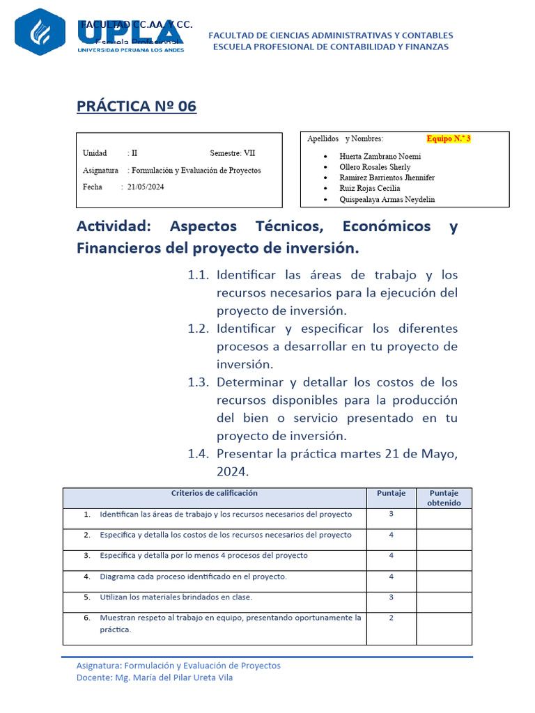 Práctica: Proyecto de Inversión | PDF | Economias | Business