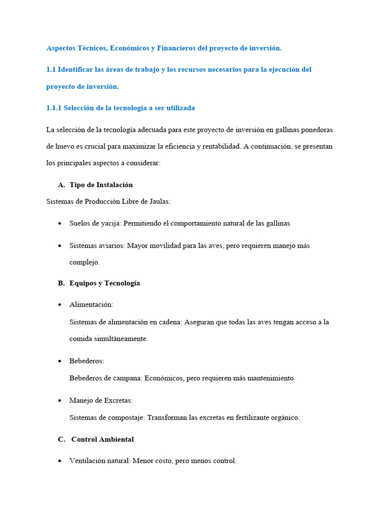 Aspectos Técnicos | Descargar gratis PDF | Gestión de recursos humanos | Avicultura