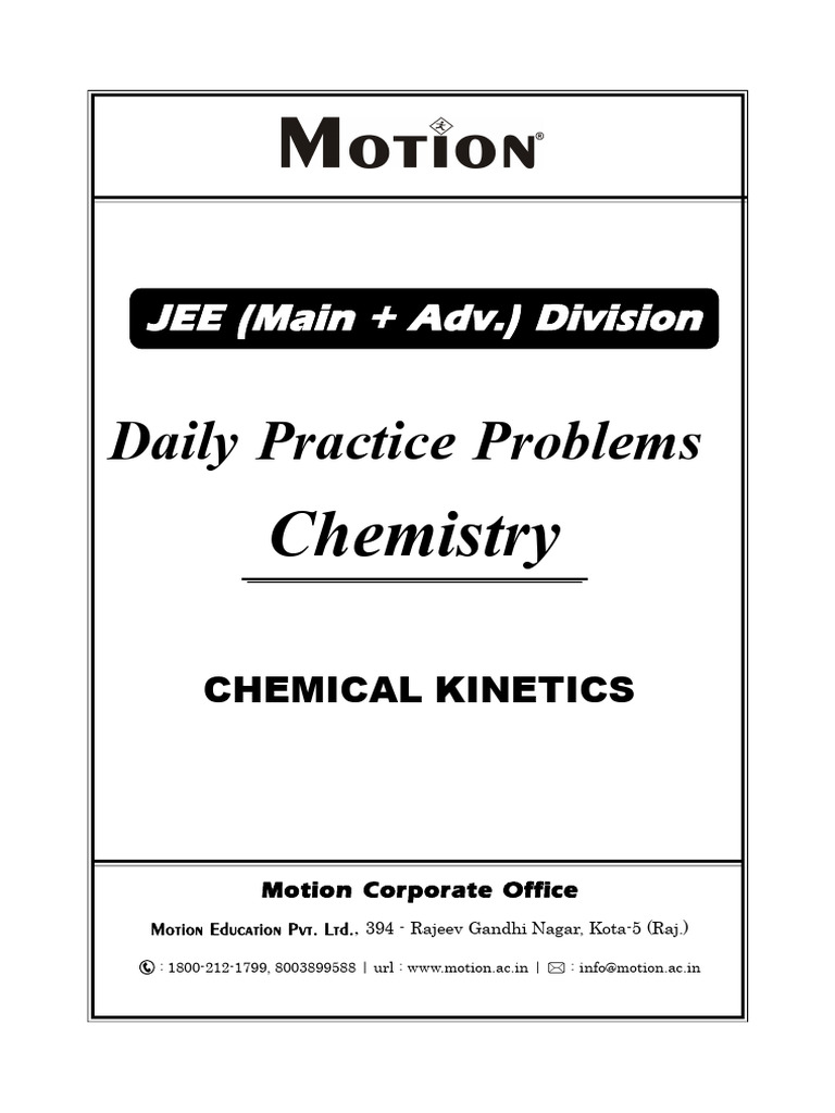 Chemical Kinetic DPP-1 To 12 English Print | PDF | Chemical Reactions ...