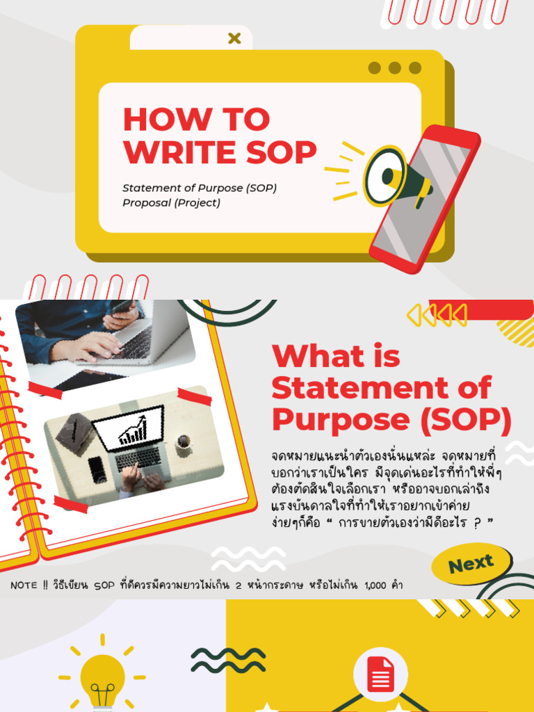 How To Write Sop: Statement of Purpose (SOP) Proposal (Project) | PDF