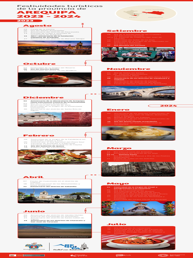Festividades Turísticas Arequipa 2023-2024 | PDF | Fiestas cristianas y ...