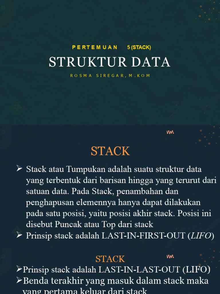Pertemuan 5 Stack (Tumpukan) | PDF