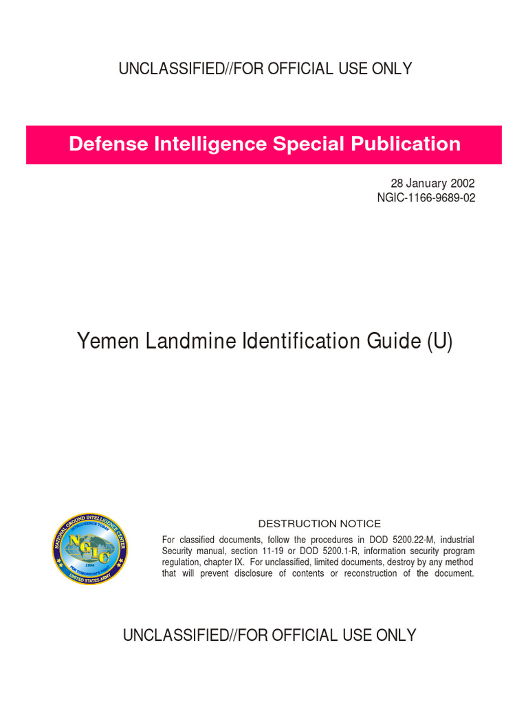 Yemen Landmine Guide | PDF | Land Mine | Fuze