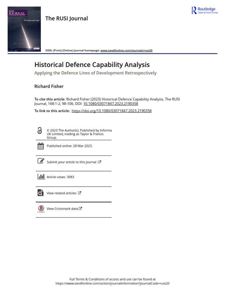 Historical Defence Capability Analysis | PDF | Battalion | Artillery