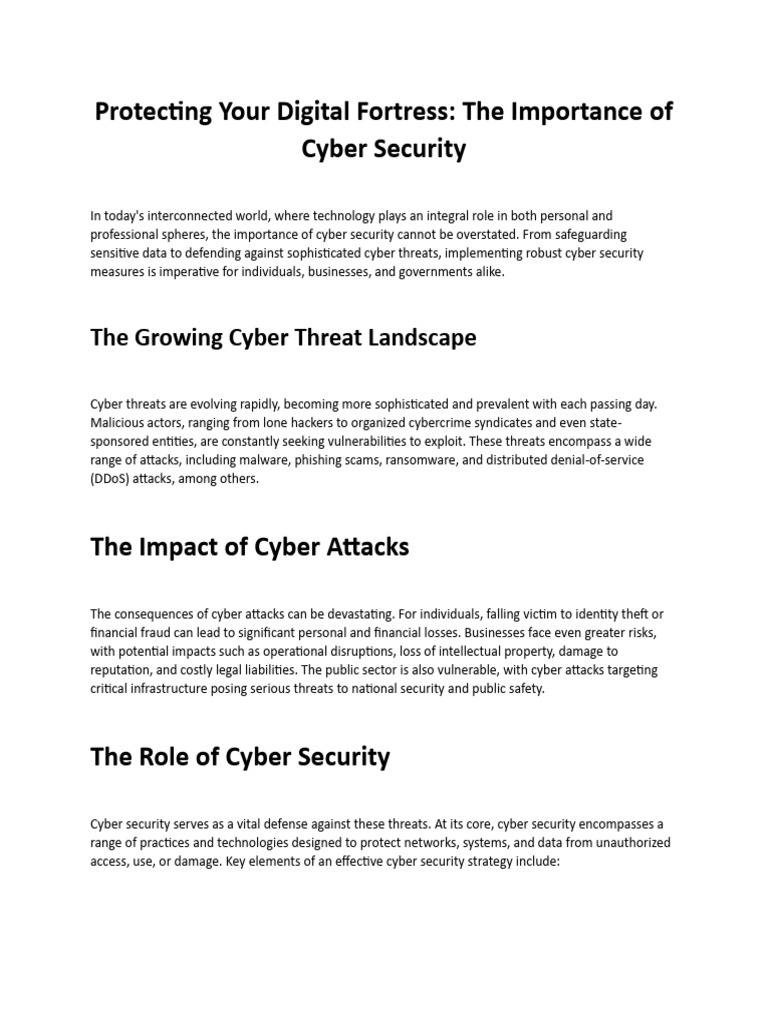 Cyber Security | PDF | Security | Computer Security