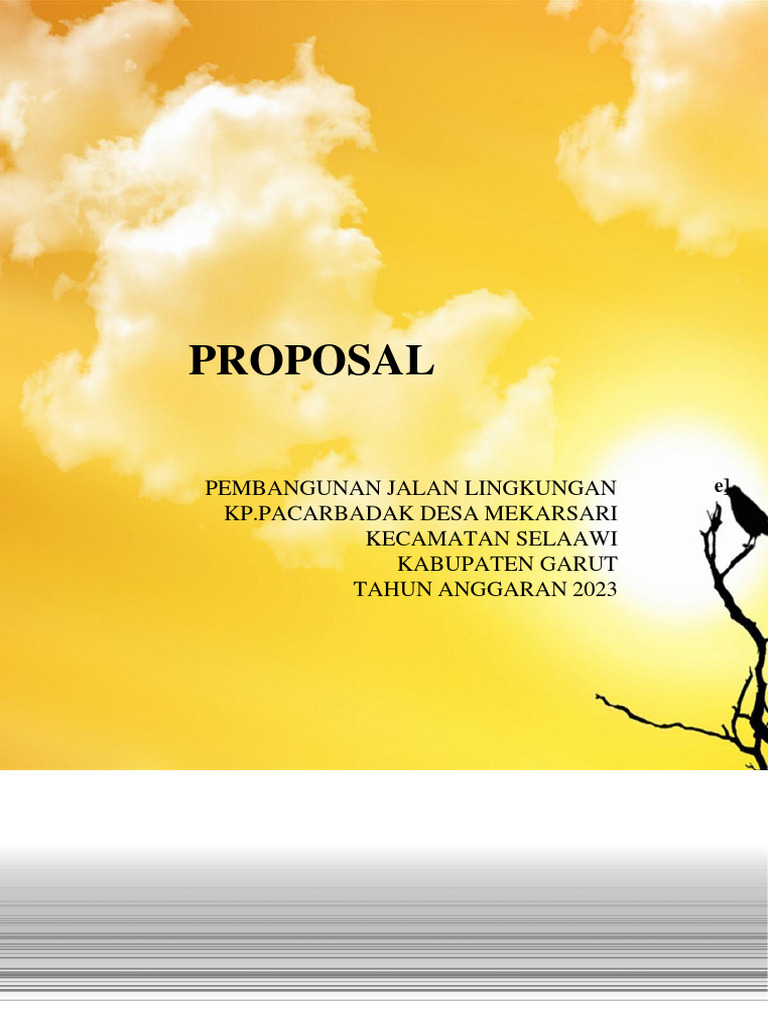 PROPOSAL JALING Pacarbadak Fixed | PDF | Sains & Matematika