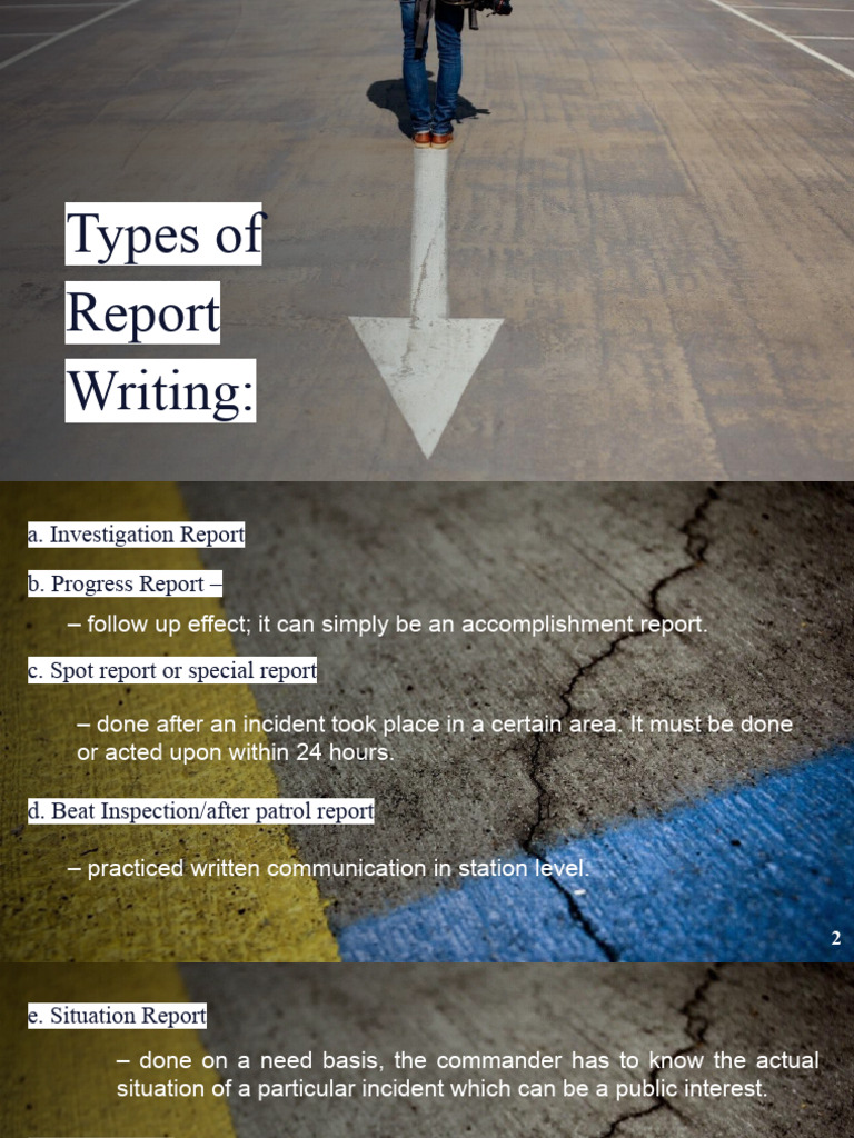 Types of Report Writing | PDF | Police | Arrest