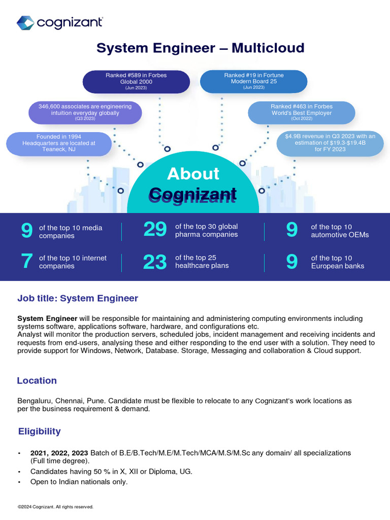 System Engineer - Job Description (Multicloud) | PDF | Cloud Computing ...