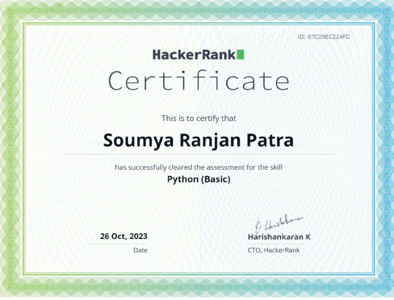 Python - Basic Certificate | PDF