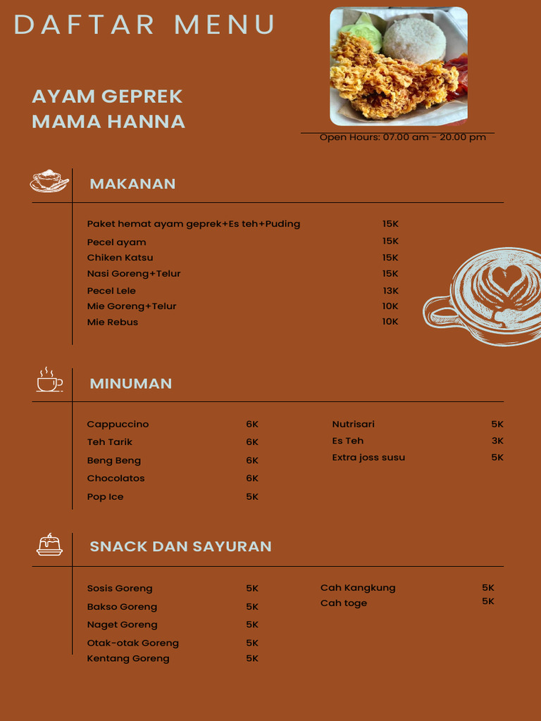Daftar Menu | PDF | Foods | Indonesia