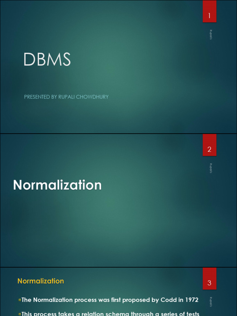 6 Normalization Slide Note Pdf Information Technology Management